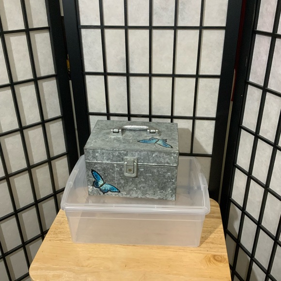 Storage & Organization | Vintage Metal Caboodles Cosmetics Organizer ...